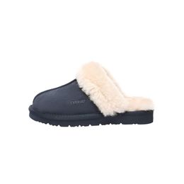 EVERAU Australia Leder Hausschuhe Raven in Marineblau | Gr.: 38