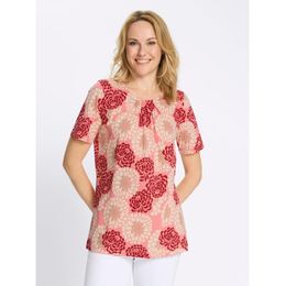 Sieh an! Longshirt in flamingo-kirsche-bedruckt | Gr.: 40