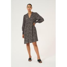 Kaffe Kleid KAmathilde Loose fit in Black/Elephant Graphic lines | Gr.: 38
