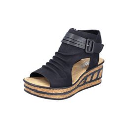 Rieker Keilsandaletten in Schwarz | Gr.: 40