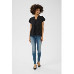Culture Kurzarm-Bluse CUsigla Relaxed fit in Black | Gr.: XL