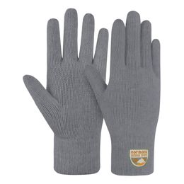 Normani Outdoor Sports Kinder Merino Strick-Fingerhandschuhe Berlingen in Grau | Gr.: 6-8-jahre