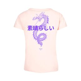 F4NT4STIC Ladies Box T-Shirt Drache in pink | Gr.: XXL