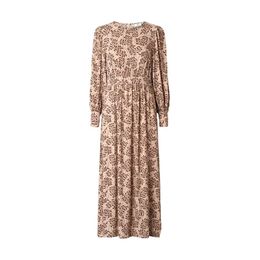 Noa Noa Langes Kleid KineNN in Print Beige-Brown | Gr.: 36