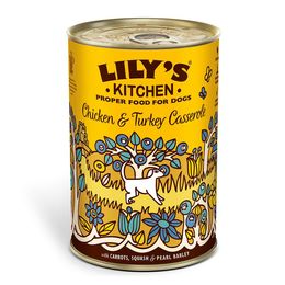 LILY'S KITCHEN Dog Casserole Huhn & Truthahn Hunde-Nassfutter getreidefrei 6x400g
