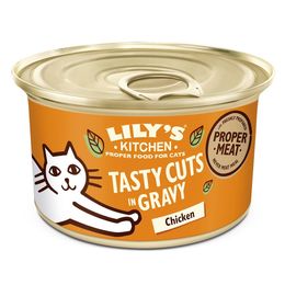 LILY'S KITCHEN Cat Tasty Cuts in Sauce Huhn Katzen-Nassfutter ohne Zuckerzusatz 24x85g