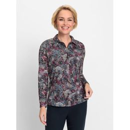WITT WEIDEN Poloshirt in magenta-mittelblau-bedruckt | Gr.: 40