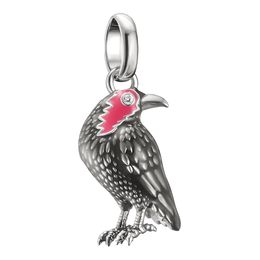 Thomas Sabo Anh&auml;nger 'Wednesday Kr&auml;he' Herren Gr&ouml;&szlig;e One Size rot / schwarz / silber