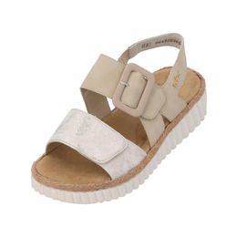 Rieker Keilsandaletten in beige-gold/perle | Gr.: 38