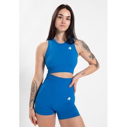 Gorilla Wear Olivia Nahtloses Crop-Top – Blau | Gr.: M/L