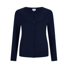 CASH-MERE.CH Cardigan Rundhals in Marine Blau | Gr.: S