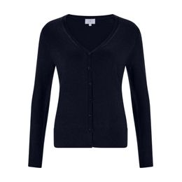 CASH-MERE.CH Cardigan V-Ausschnitt in Marine Blau | Gr.: L