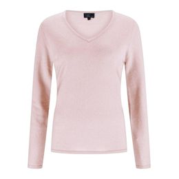 CASH-MERE.CH V-Ausschnitt Pullover in Puderrosa | Gr.: S