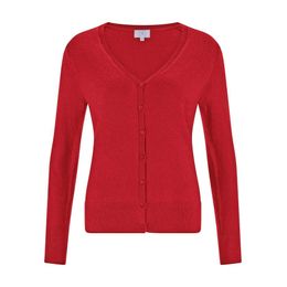 CASH-MERE.CH Cardigan V-Ausschnitt in Rot | Gr.: M