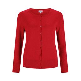 CASH-MERE.CH Cardigan Rundhals in Rot | Gr.: L
