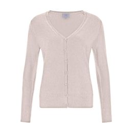CASH-MERE.CH Cardigan V-Ausschnitt in Weiss | Gr.: S