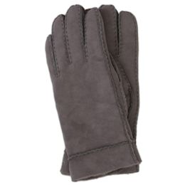 CASH-MERE.CH Lammlederhandschuhe mit Lammfell in Grey | Gr.: L