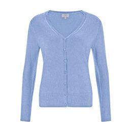 CASH-MERE.CH Cardigan V-Ausschnitt in Hellblau | Gr.: XS