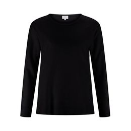 CASH-MERE.CH Rundhals Pullover mit Seitenschlitzen in Schwarz | Gr.: XS