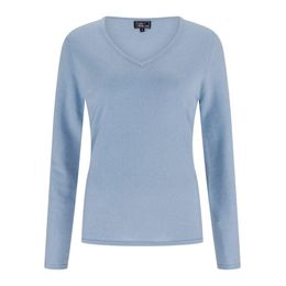 CASH-MERE.CH V-Ausschnitt Pullover in Hellblau | Gr.: L