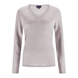 CASH-MERE.CH V-Ausschnitt Pullover in Hellgrau | Gr.: XS