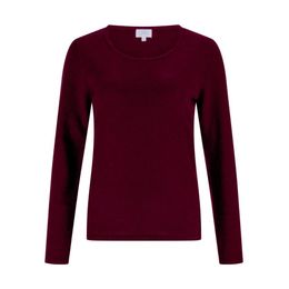 CASH-MERE.CH Rundhals Pullover in Rouge Noir | Gr.: XS