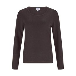 CASH-MERE.CH Rundhals Pullover in Taupe Melange | Gr.: XXL