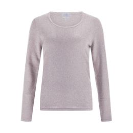 CASH-MERE.CH Rundhals Pullover in Hellgrau | Gr.: XXL