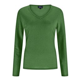 CASH-MERE.CH V-Ausschnitt Pullover in Gr&uuml;n | Gr.: L