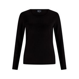 CASH-MERE.CH Seide Rundhals Pullover in Schwarz | Gr.: M