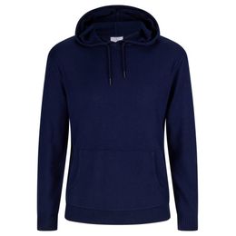 CASH-MERE.CH Seide Hoodie in Marine Blau | Gr.: XXL