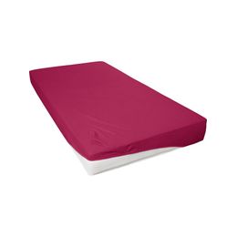 Primera Biber Spannbettlaken in bordeaux | Gr.: 140x200 cm - 160x200 cm