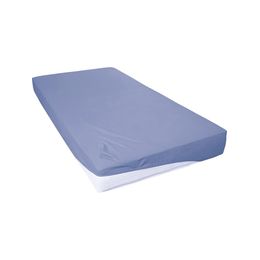 Primera Biber Spannbettlaken in blau | Gr.: 140x200 cm - 160x200 cm