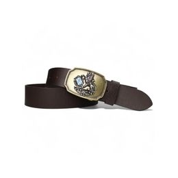 Fronhofer Trachteng&uuml;rtel Bayern L&ouml;we in Dunkelbraun | Gr.: 115 cm