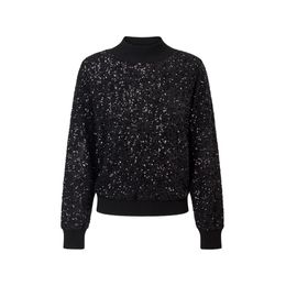 CASH-MERE.CH Rundhals Pullover mit Pailletten in Schwarz | Gr.: XS