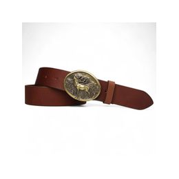 Fronhofer Trachteng&uuml;rtel Oval in Cognac | Gr.: 110 cm