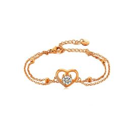 Kim Johanson Armband 'Herz' Damen Größe 16 / 21 cm rosegold