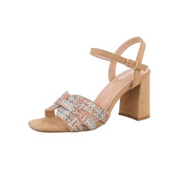 Ital-Design High-Heel Sandalette in Camel | Gr.: 41
