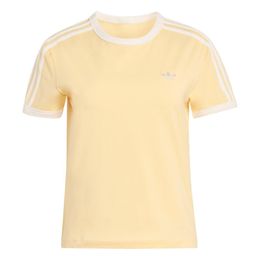 adidas originals Shirt '3 STRIPES SLIM' female Yellow size XS