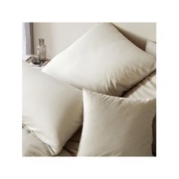 Elegante Bettw&auml;sche Cord in wollweiss | Gr.: 40 x 80 cm