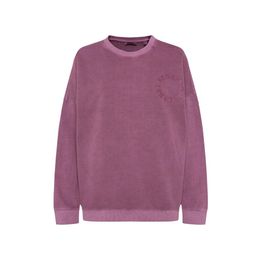 SENSES.THE LABEL Sweatshirt SMIL:LA mit Vintage-Look und Backprint Damen Größe XS rot