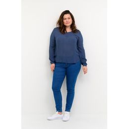 Kaffe curve Langarm-Bluse KCami Regular fit in Vintage Indigo | Gr.: 54