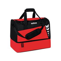 Erima Six Wings Sporttasche mit Bodenfach in rot/schwarz | Gr.: S