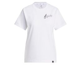 adidas Sportswear Performance Shirt 'MIND BODY & SPIRIT(S) GRAPHIC' female White size XXS
