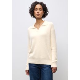 Street One Damen Strickpulloversoft beige, Gr. 42, unifarben, Strick, Obermaterial: 78% Polyamid, 12% Polyacryl, 10% Baumwolle, Pullover, flauschiges