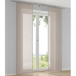 Schiebegardine Kutti "Boston Schiebevorhang", taupe, B:60cm H:145cm, Polyester, Gardinen, Schiebevorhang uni (1 St)