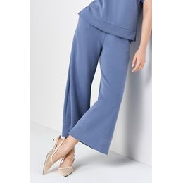 Culotte RICHROYAL "2409 T Peach Culotte", Damen, Gr. XS, N-Gr, blau (vintage blau), Web, Obermaterial: 52% Modal, 42% Polyester, 6% Elasthan, knöchellang, Hosen, aus fester, gepeachter Qualität