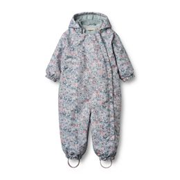 Jumpsuit Wheat "Wheat Snowsuit Adi", Mädchen, Gr. 80, soft rain flowers, 100% Nylon, unifarben, normal, Overalls