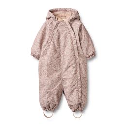 Jumpsuit Wheat "Wheat Snowsuit Adi", Kinder, Gr. 86, rose dust flowers, 100% Nylon, unifarben, normal, Overalls Jumpsuit