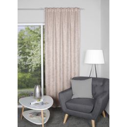 Vorhang Home Wohnideen "SKILIO" Gr. 1, braun (cappuccino), B:135cm H:245cm, Polyester, Gardinen, Kombibandschal SKILIO pr&auml;gedruck